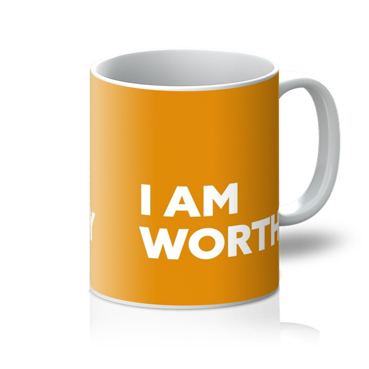 I AM Worthy - Marigold Mug | David Essery - New Moon Art