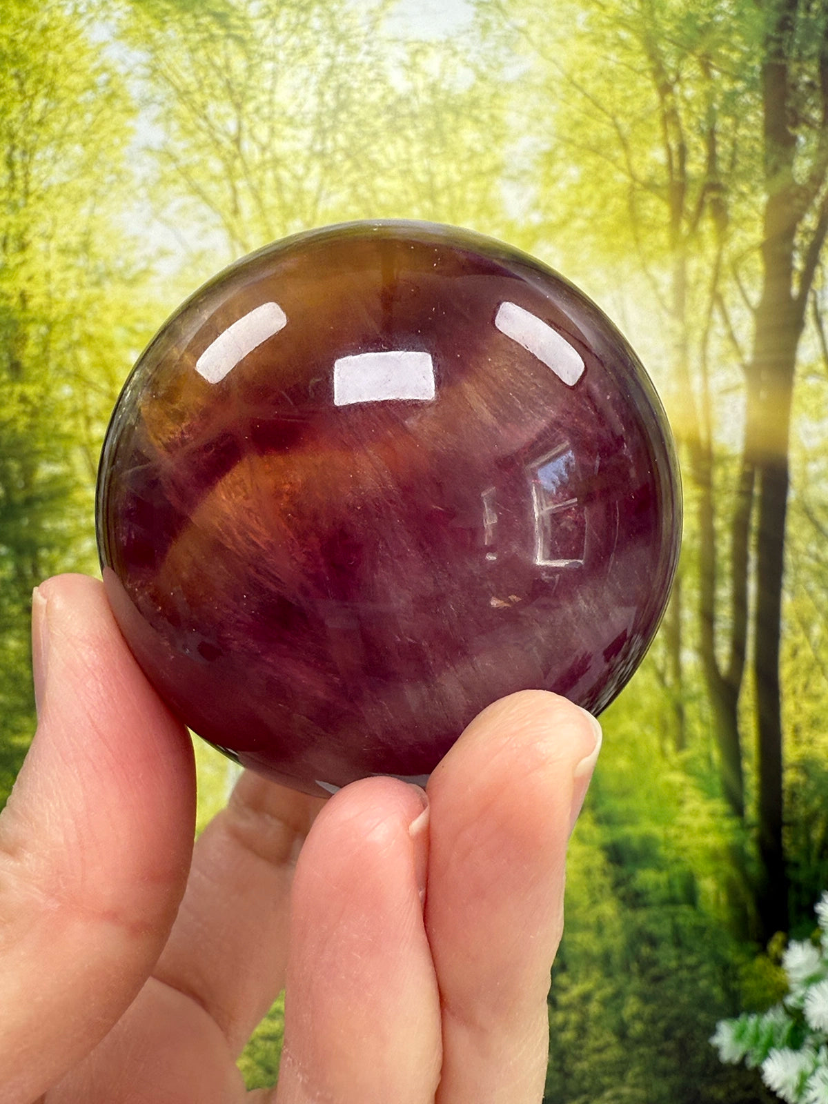 Magenta Fluorite Sphere | David Essery - New Moon Art
