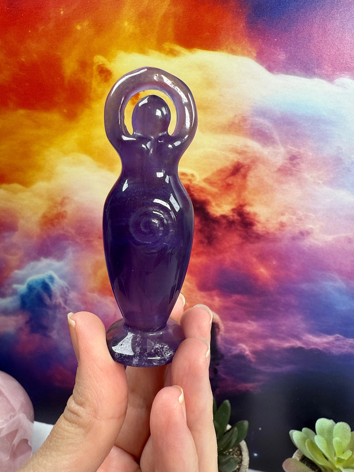 Purple Fluorite Goddess | David Essery - New Moon Art